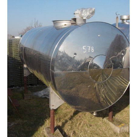 cuve inox 3000L horizontale (ref N°578) Cuves inox isolée
